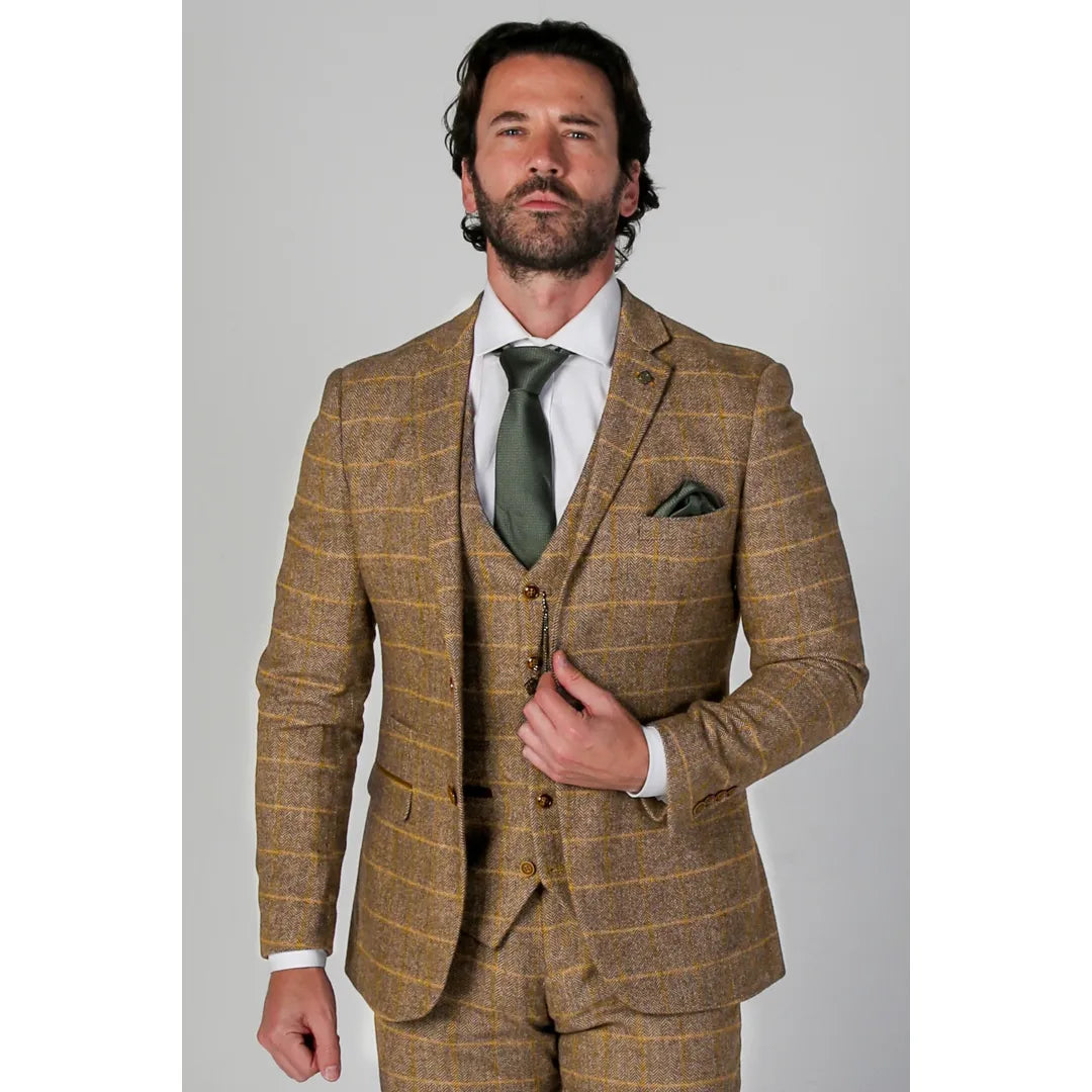 Paul Andrew Harris - Men's Brown Tweed Blazer – TruClothing