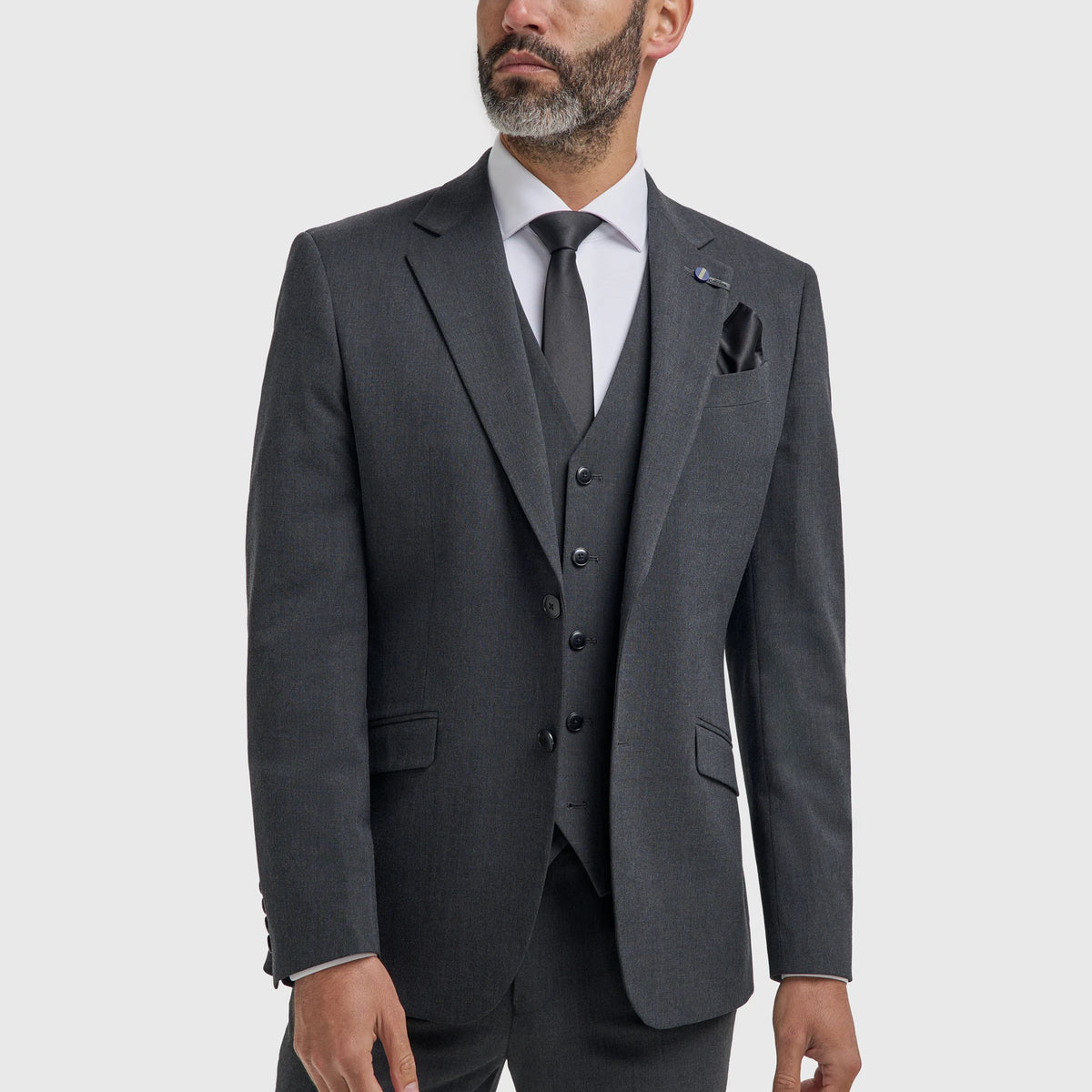 House Of Cavani Malibu - Men's Charcoal 3 Piece Suit – TruClothing