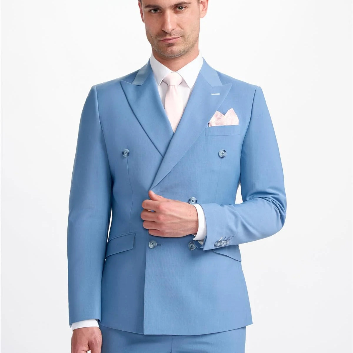 House of Cavani Bond - Men Blue 2 Piece Double Breasted Suit – TruClothing