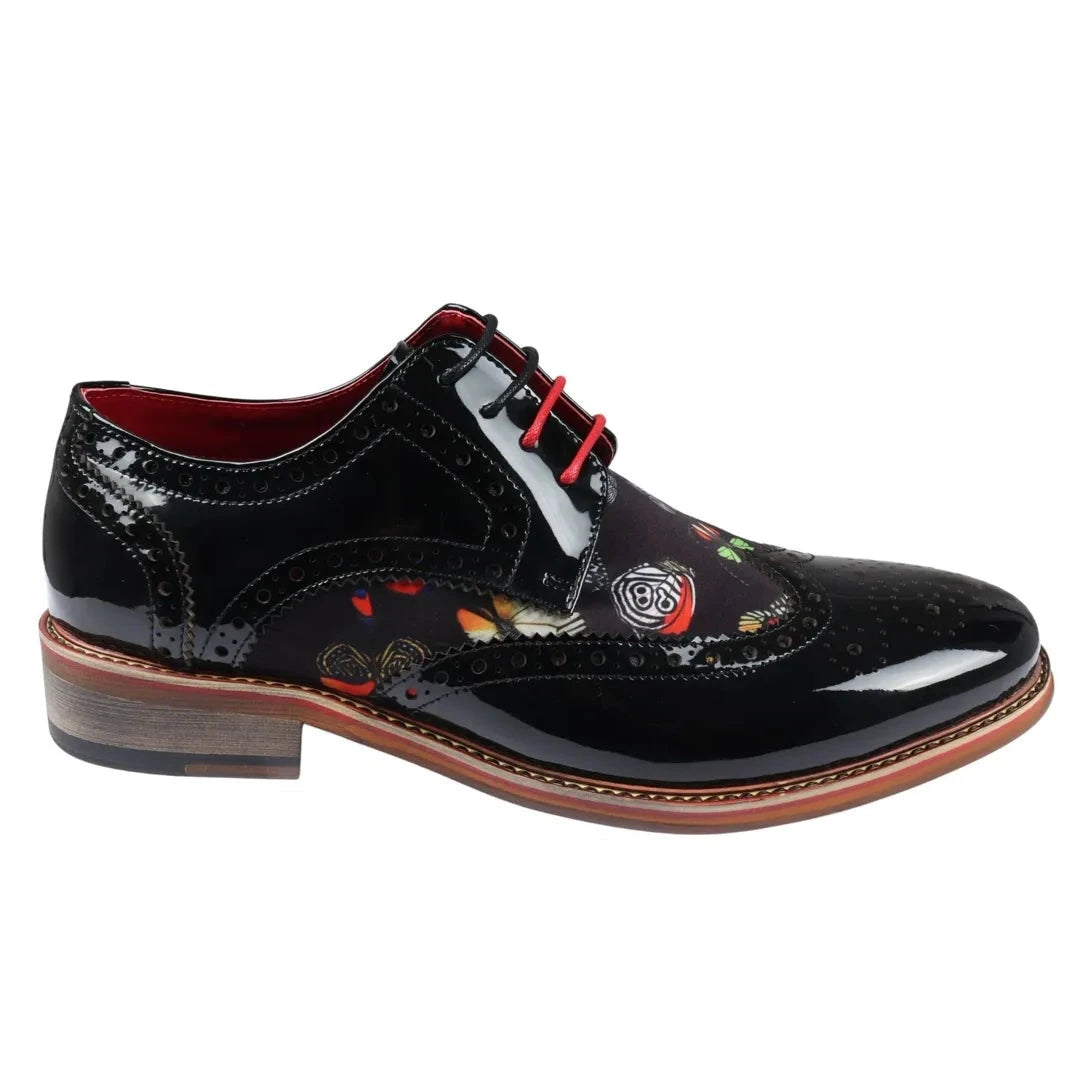 Justin Reess Julius - Men's Patent Leather Brogue Shoes – TruClothing