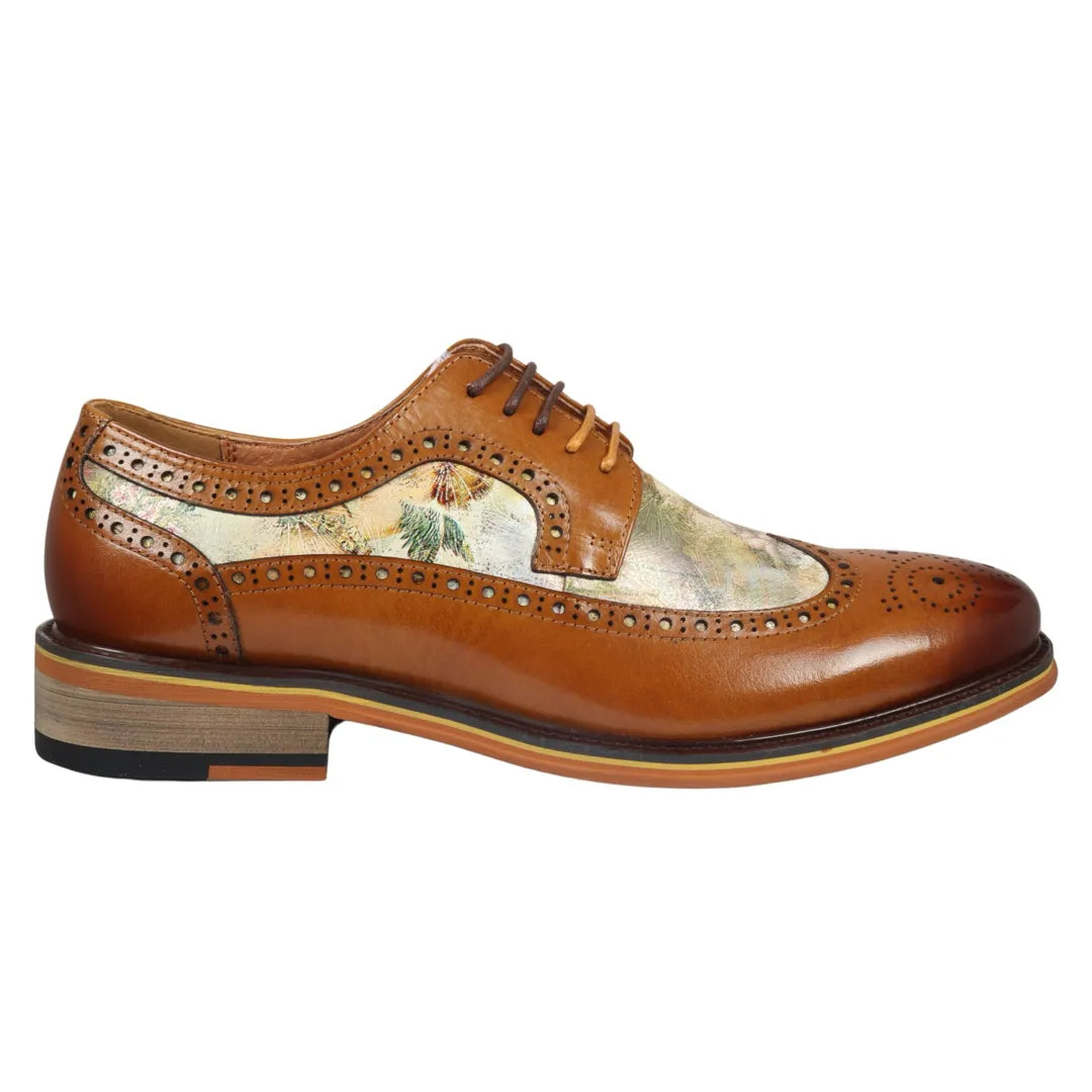 Justin Reess Scott - Men's Brown Iconic Leather Brogue Shoes – TruClothing