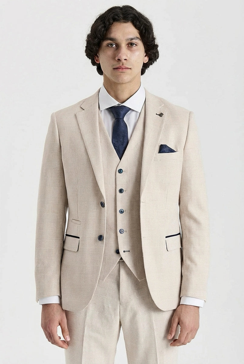 Paul Andrew Regent - Men's Cream 3 Piece Tailored Fit Suit – TruClothing