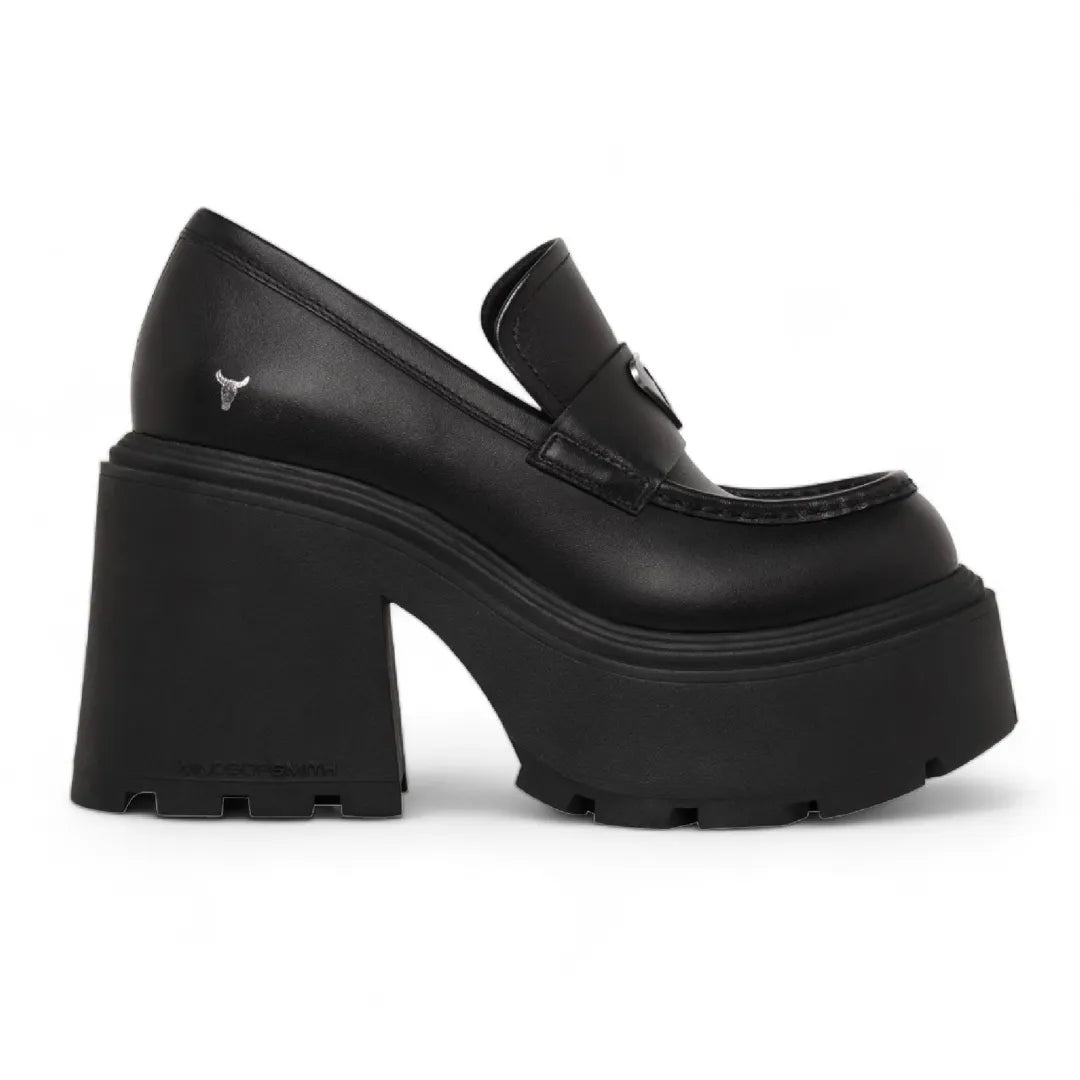 Windsorsmith Spoiled - Women's Black Leather Loafers – TruClothing