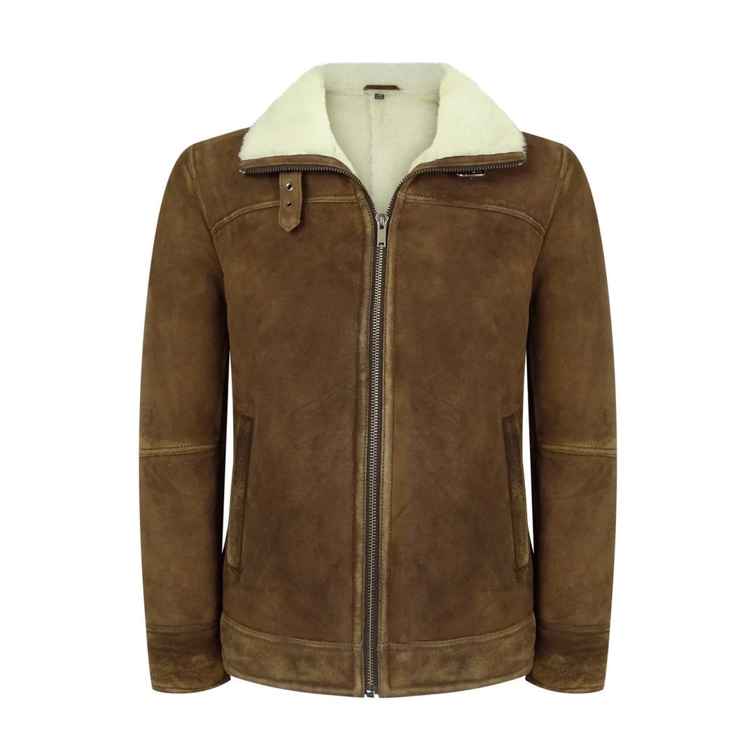 Men's Sherling Sheepskin Suede Pilot Jacket | Infinity – TruClothing